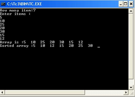 C And C Programming Array Sorting Program With C And C