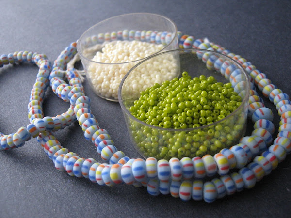 Inspirational Beading: Bead Color Ideas: Primary Stripes