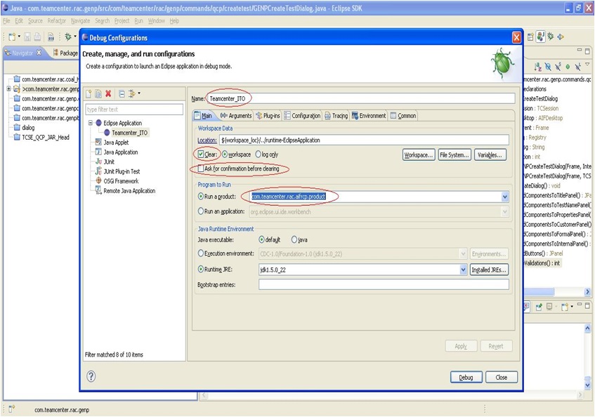 Rac Customization Eclipse Debug Mode Setup