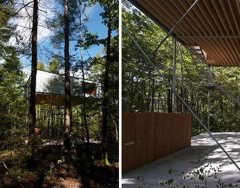 Modern Lofted Tree house on Forest | home office decoration | Home ...