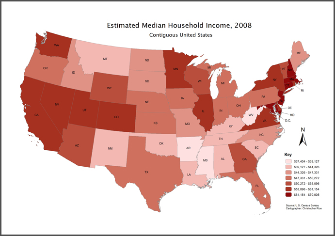 Map Analysis Univariate Choropleth Map
