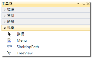 VITO の 學習筆記: 網站巡覽控制項