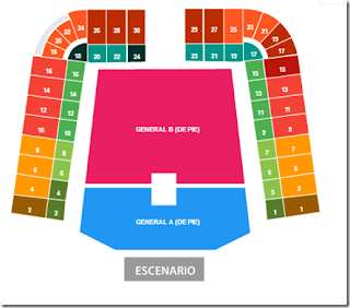 Foro Sol Mapa de Asientos en Conciertos