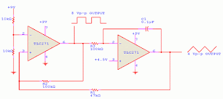 Circuits Apmilifier: IC-TLC271 Single supply Function Generator
