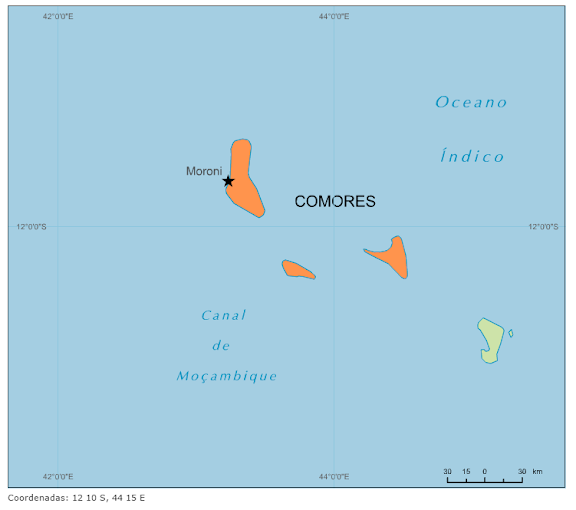 Blog de Geografia: Mapa de Comores