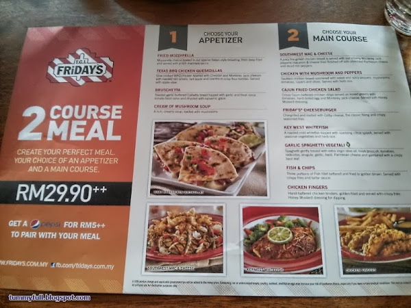 Eat Till Tummy Full: TGIF 2 Course Meal @ Paradigm Mall, Petaling Jaya