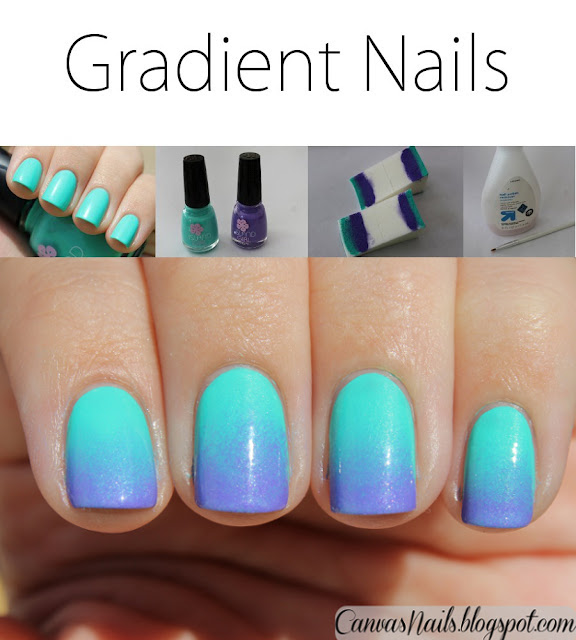 Canvas Nails Gradient Nails Tutorial