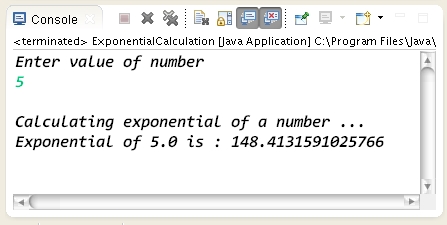 How To Calculate Exponential Of A Number Through A Java Program
