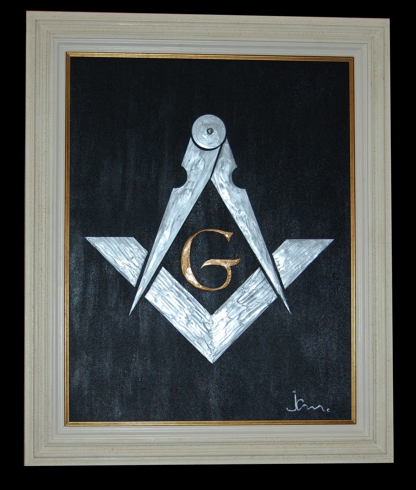 Decoração Maçônica: Quadro Esquadro e Compasso 4