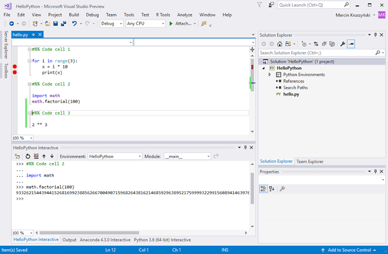 WinMK Live: [DSP2017] 19# Romans z Pythonem cz.2 (Visual Studio 2017 ...