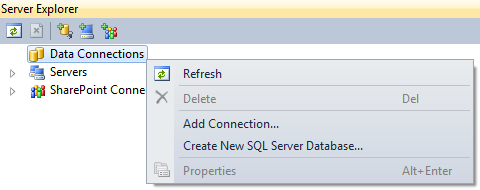 Adding Connection Of Sql Server Database In Asp Net Riset