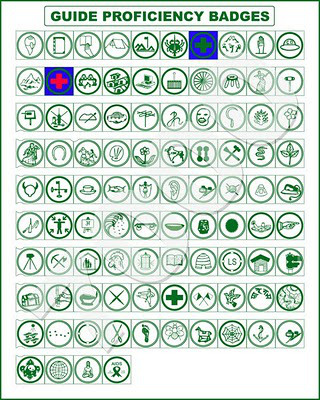 scouts & guides. bsg: G94 PROF BADGES 116JUNIOR GIRL SCOUTS