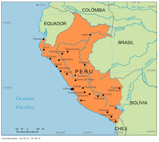 Blog de Geografia: Mapa do Peru