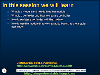 Sql Server Net And C Video Tutorial Angular Modules And Controllers