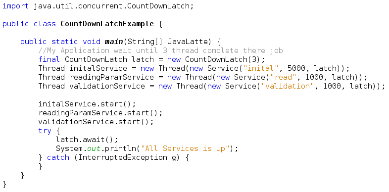 Java Latte Countdownlatch In Java