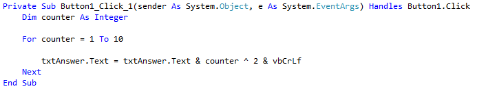 As Computing Made Easy Vb Lesson 6 The For Next Loop