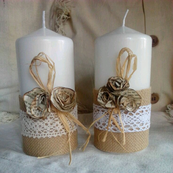Bellas maneras para decorar velas
