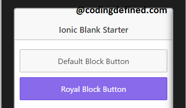 Css Components In Ionic Buttons Coding Defined