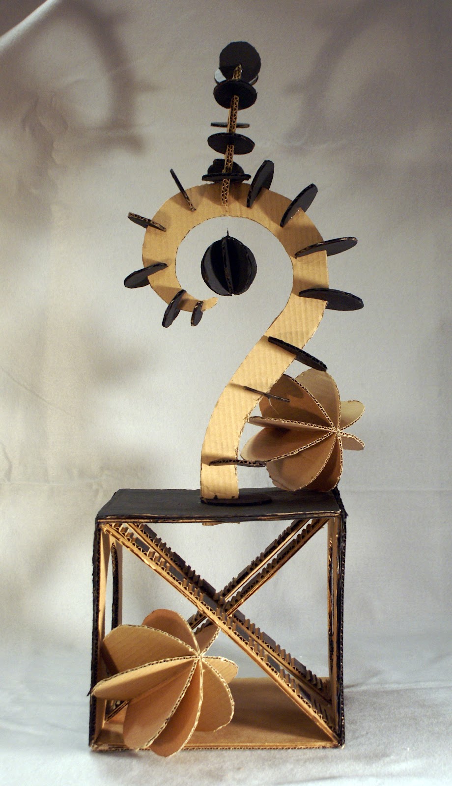 Art Now And Then Planar Abstraction Cardboard Sculpture