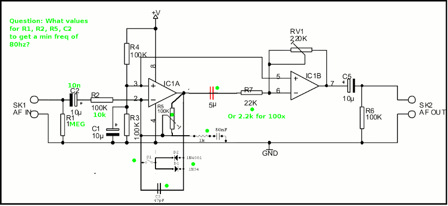 Intro and first project: preamp and distortion based on velleman PCB kit