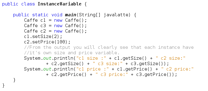 Java Latte Global Variable Vs Class Variable Vs Instance Variable Vs