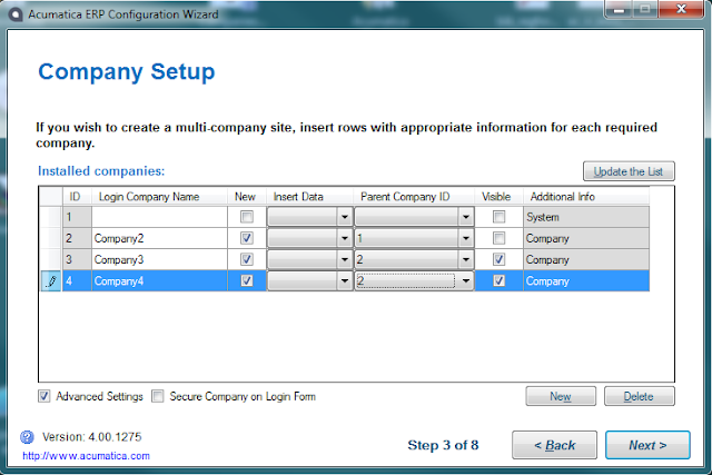 Acumatica Singapore Understanding Company Setup Options