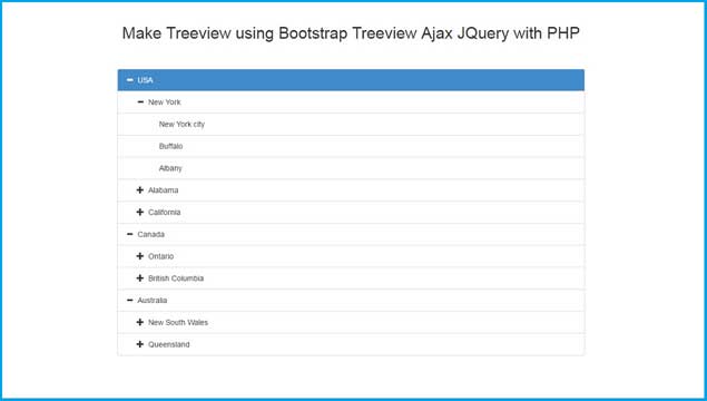 Make Treeview Using Bootstrap Treeview Ajax Jquery With Php