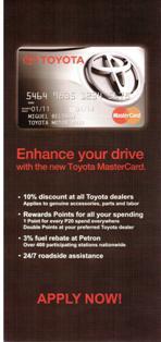 TOYOTA CEBU CITY INC.: Enhance your Drive with TOYOTA MASTERCARD