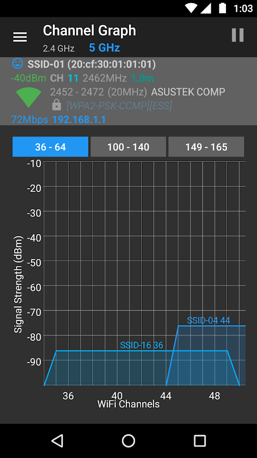 WiFiAnalyzer (open-source) – Android-Apps auf Google Play