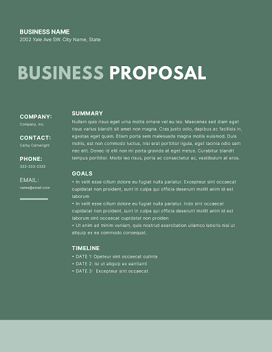 Free Proposal Business 07 Template - Customize with PicMonkey