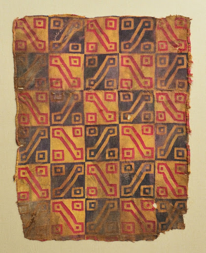 Shirt (Unku) fragment with repeated patterns (Tocapu) - Inca Artisans ...