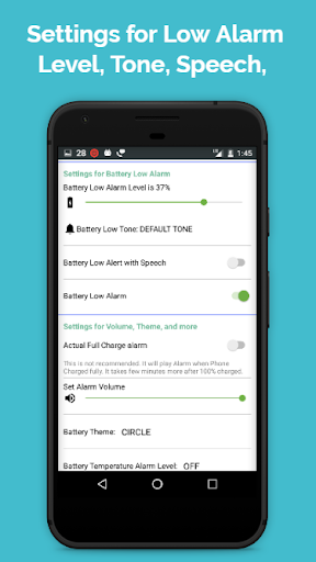 Full Battery Alarm and Battery Low Alarm APK Download for Android