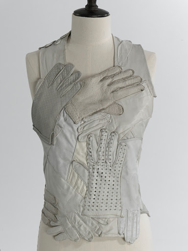 Backless Top, Made Out of Vintage Leather Gloves © Stany Dederen ...