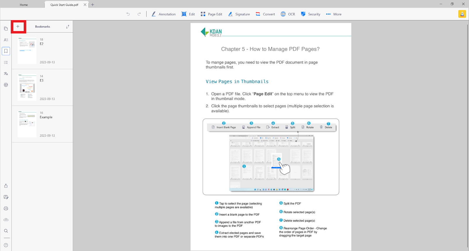 How to add / rename / remove bookmarks – Support | KDAN How to add / rename / remove bookmarks – Support | KDAN