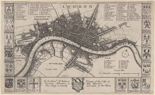 Map of London, before the Fire of 1666 - Wenceslaus Hollar — Google ...