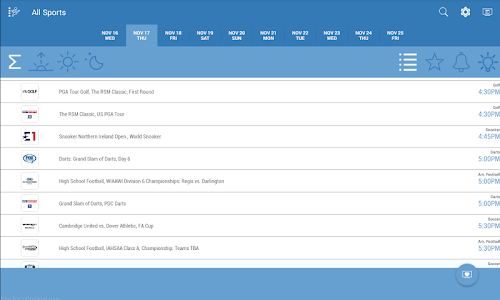 Live Sports TV Listings Guide – Android Sports Apps