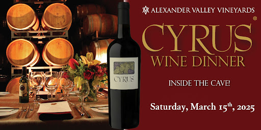 CYRUS Dinner in the Wine Cave - Alexander Valley Vineyards - Healdsburg ...