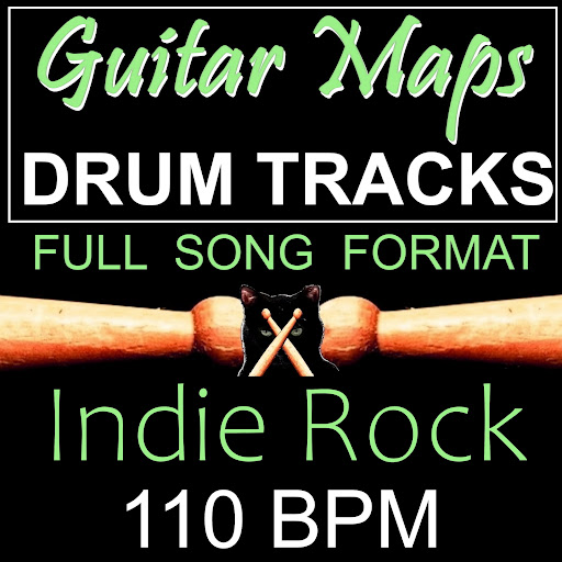 Indie Rock Drum Track 110 BPM Instrumental Drum Beat for Bass Guitar ...