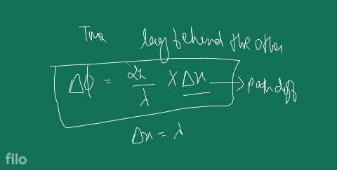 What is the phase difference between two successive crests in the wave?..