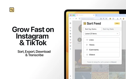 Sort Feed - Instagram & TikTok Content Sorter