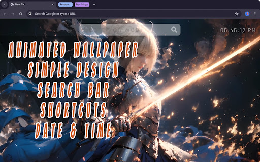 Saber Live Wallpaper - Extension Download