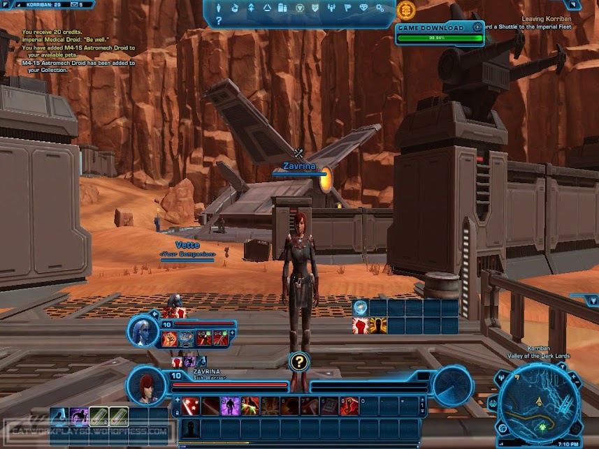 SWTOR: Star Wars The Old Republic – Eat. Work. Play. Go.