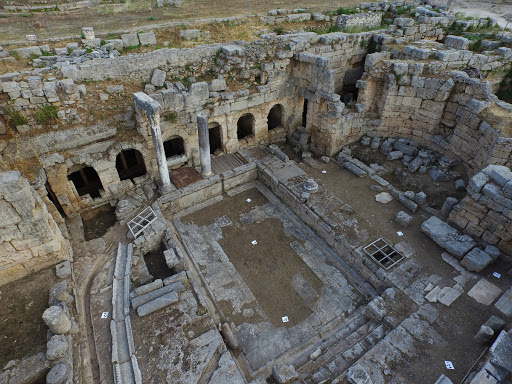 Aerial view of the ruins of Ancient Corinth - American School of ...