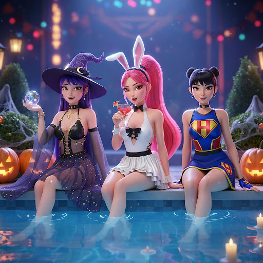 Halloween Pool Party Song Kpop Demon Hunters - YouTube Music
