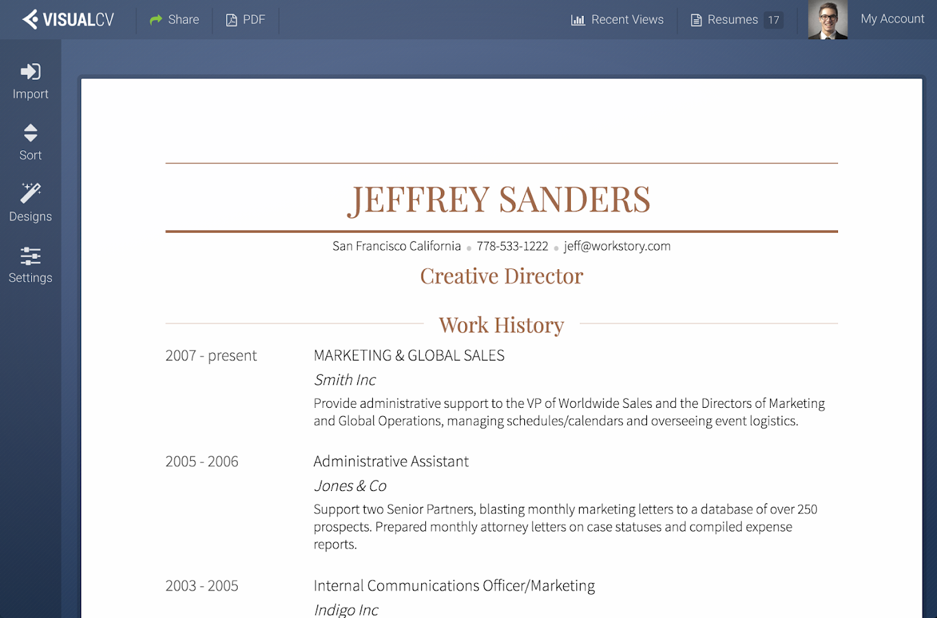 VisualCV Resume Builder - Android Apps on Google Play