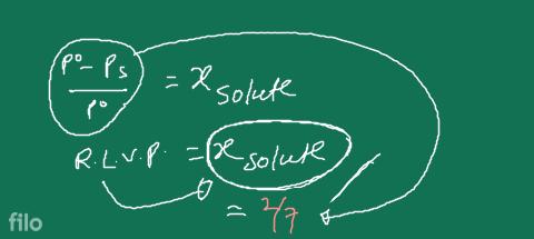 2 mole NaCl is dissolved in 10 mole H2O, then rlvp of solution is? | Filo