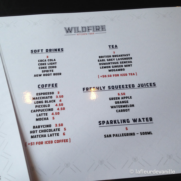 Lunch: Wildfire Kitchen + Bar, Evans Rd, Singapore – La Fleur de Vanille