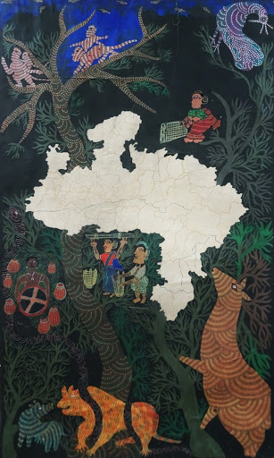 Gond Art: Artwork for Crafts Map of Madhya Pradesh - Jangarh Singh ...