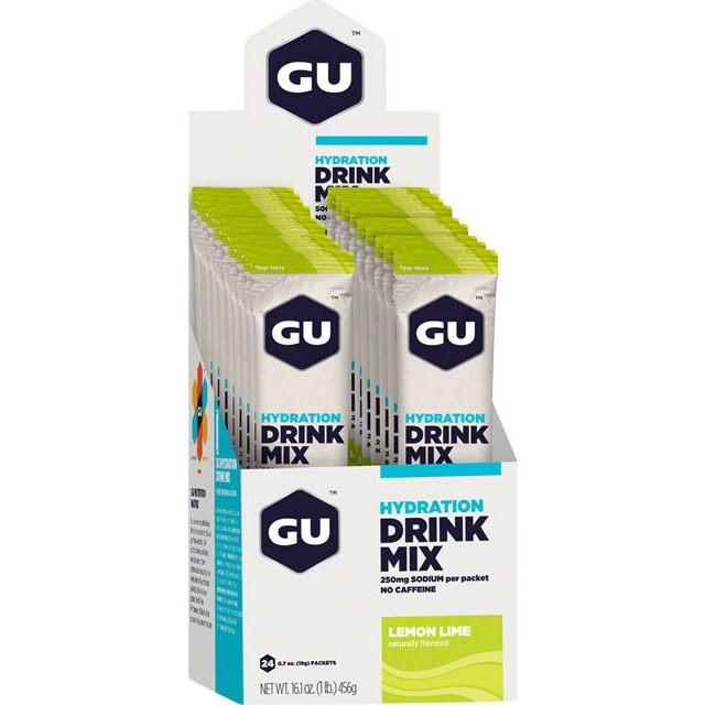 GU Hydration Drink Mix: Lemon Lime, Box of 24 | Tree Fort Bikes