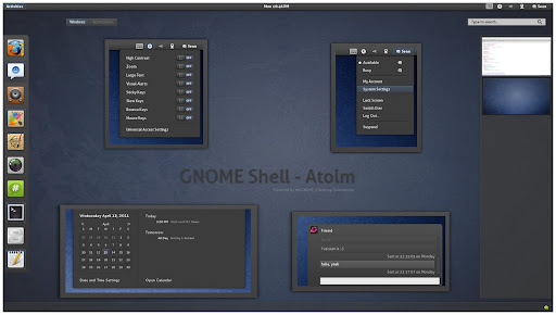 GNOME Shell Atolm - Another Beautiful GNOME Shell Theme By Half-left ~ Web Upd8: Ubuntu / Linux blog